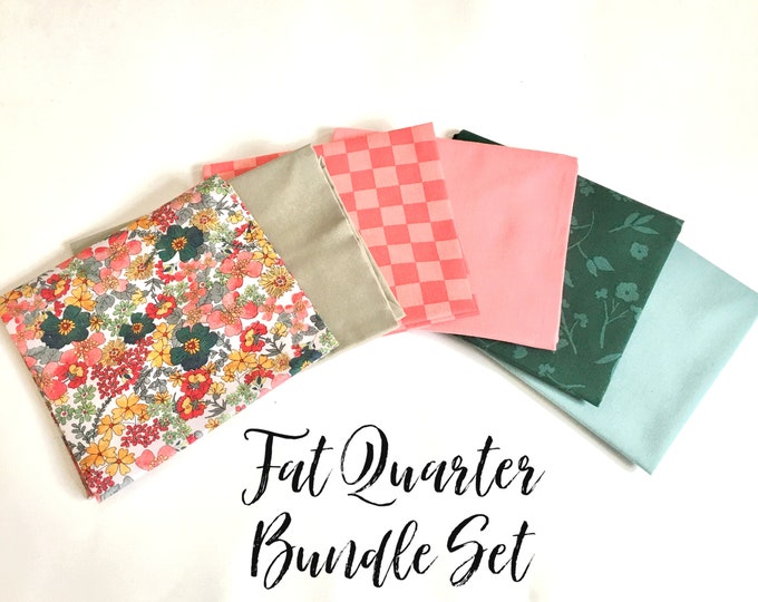Floral Fat Quarters | Coral Fat Quarters | Green Fat Quarters | Fat ...