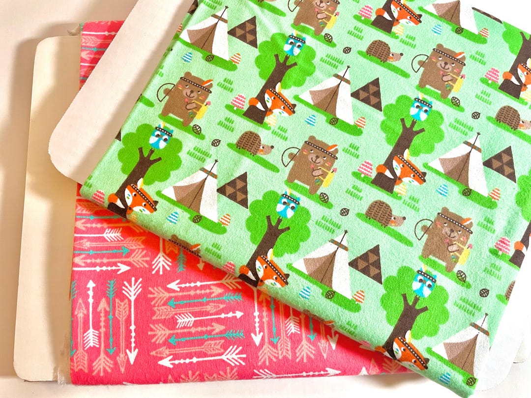 Woodland Flannel Fabric | Arrows on Coral Flannel Fabric | Flannel With ...