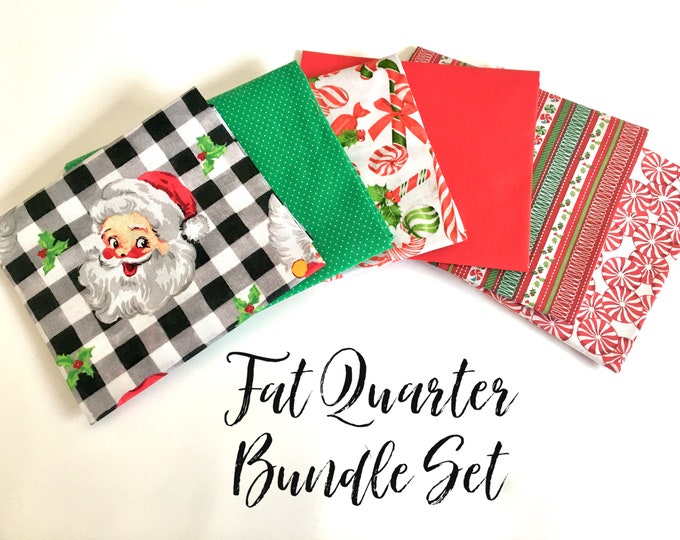 Christmas Fat Quarters | Christmas Fabric | Santa Claus Fat Quarters ...