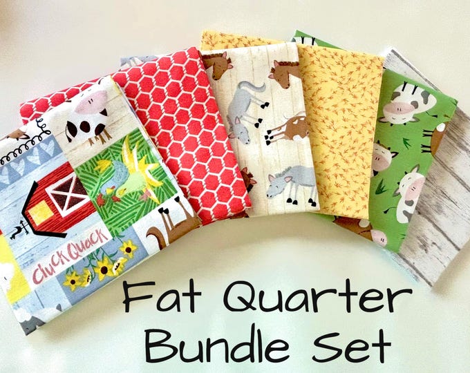 Farm Animal Fat Quarters | Lamb Fabric | Lamb Fat Quarters | Country ...