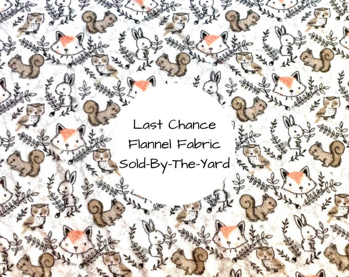 Flannel Fabric | Woodland Animal Flannel Fabric | Woodland Animal ...
