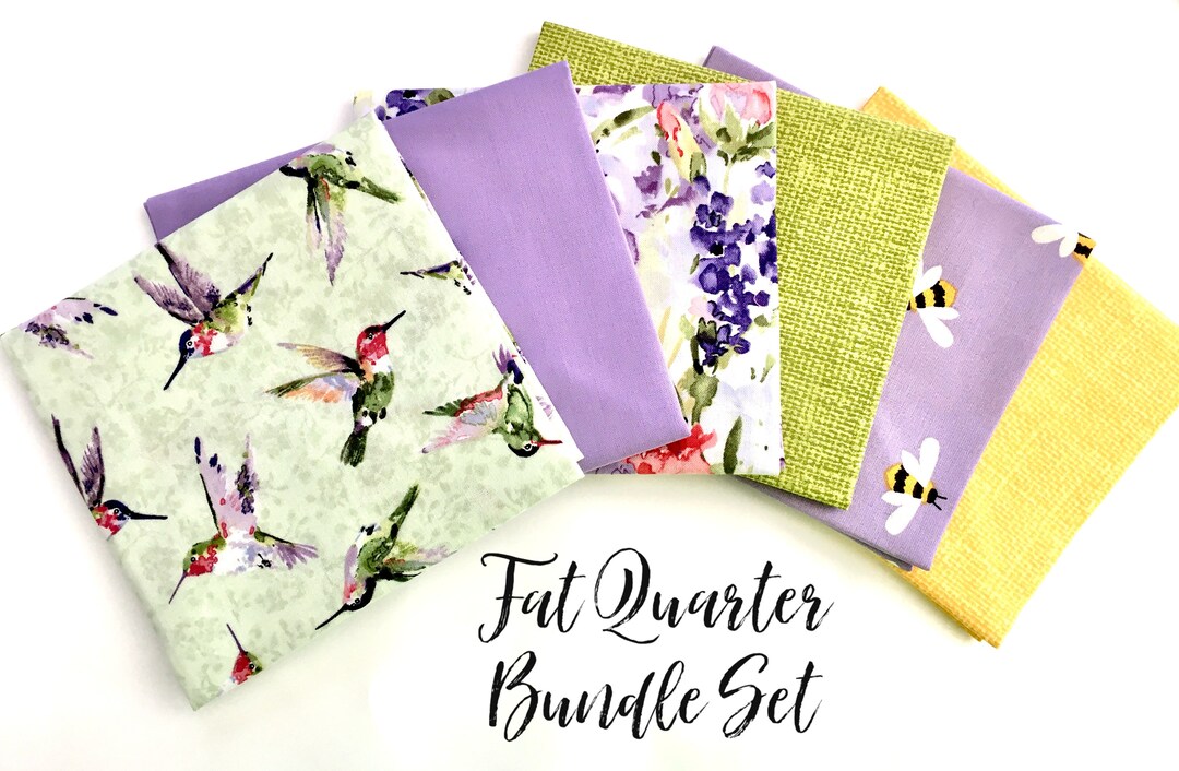 Hummingbirds Fat Quarters | Floral Fat Quarters | Bee Fat Quarters ...