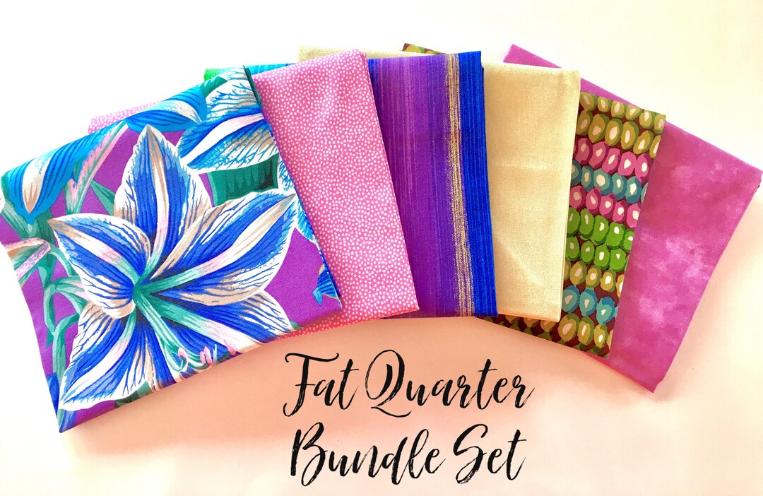 Floral Fat Quarters | Blue Lilly Fat Quarters | Blue Fat Quarters | Fat ...