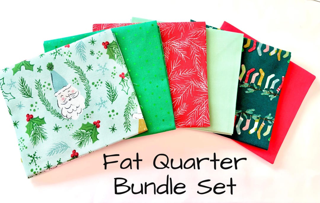 Christmas Fat Quarters | Christmas Fabric | Santa Claus on Blue Fabric ...