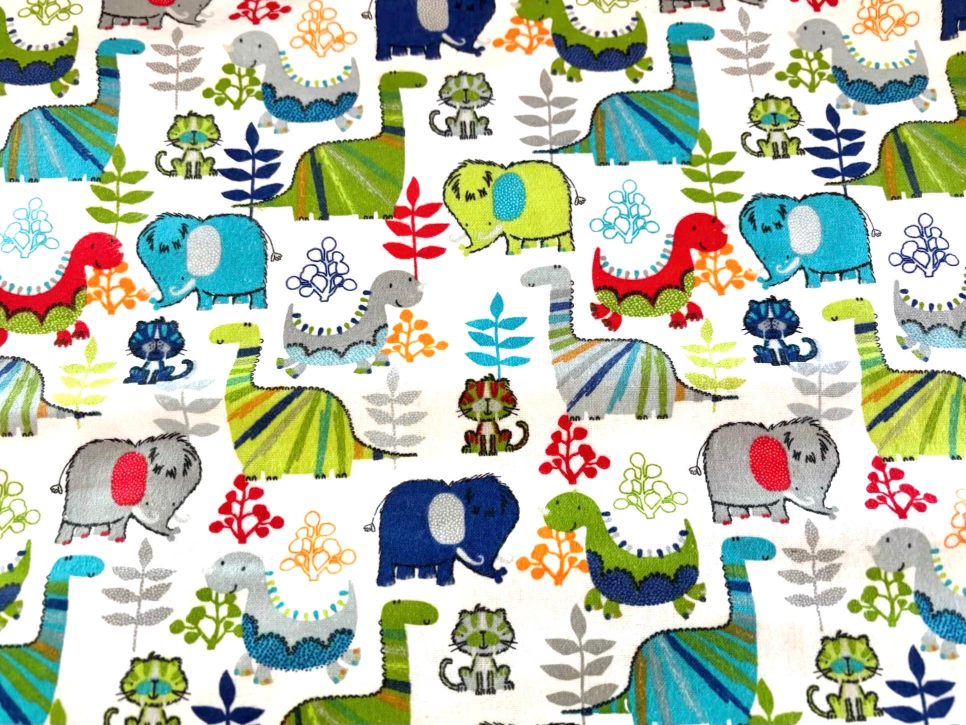 Dinosaur Flannel Fabric | Boy Flannel Fabric | Nursery Dinosaur Flannel ...