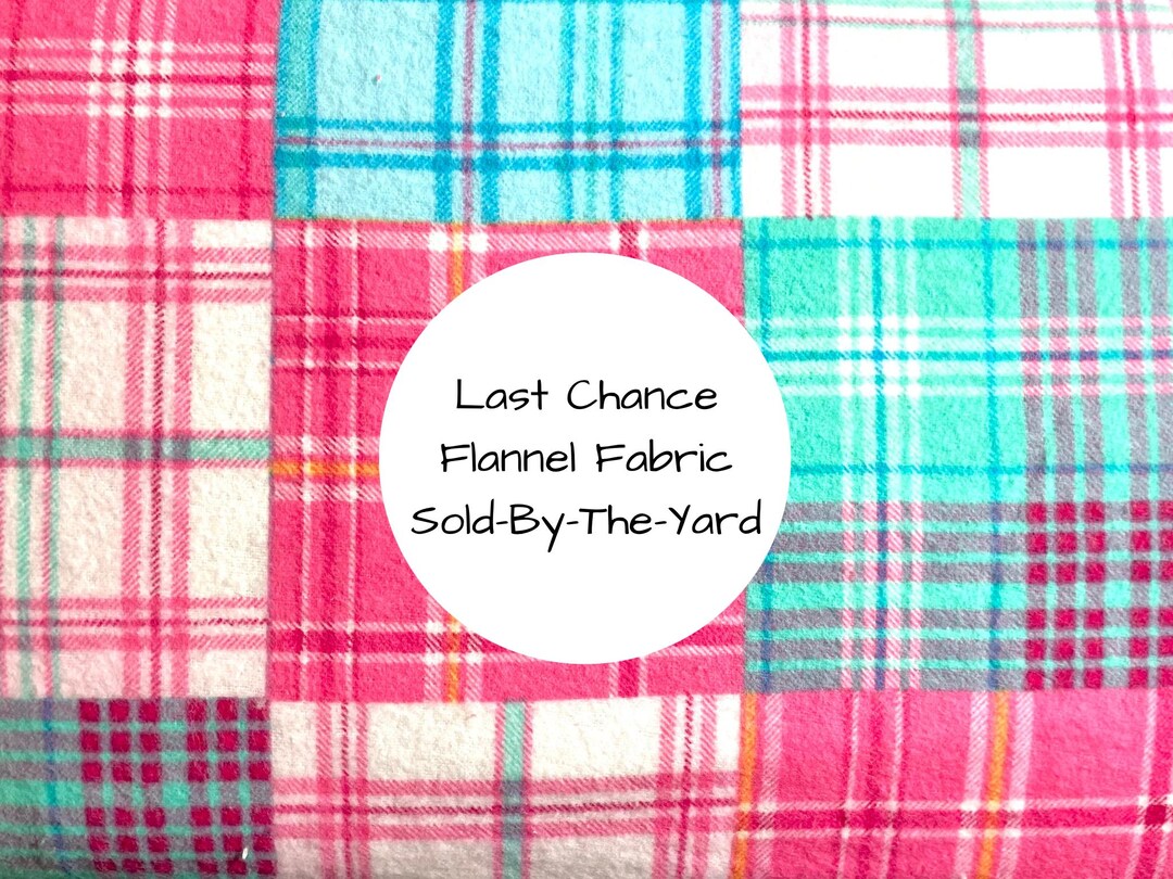 Flannel Fabric Girl Plaid Flannel Fabric Pink Flannel Patchwork Fabric ...
