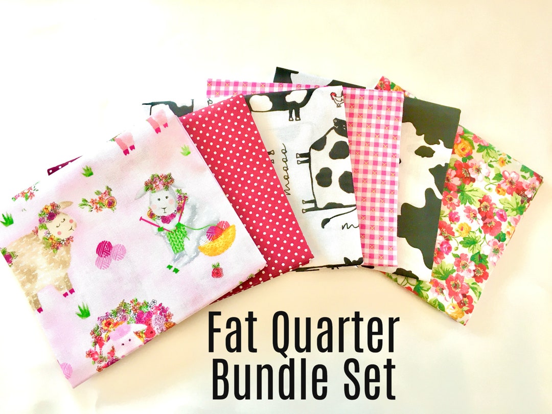 Farm Animal Fat Quarters | Lamb Fabric | Lamb Fat Quarters | Country ...