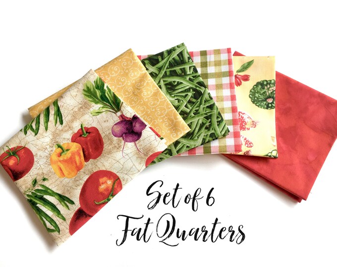 Vegetable Fat Quarters | Fat Quarters | Cotton Fabric | Vegetable ...