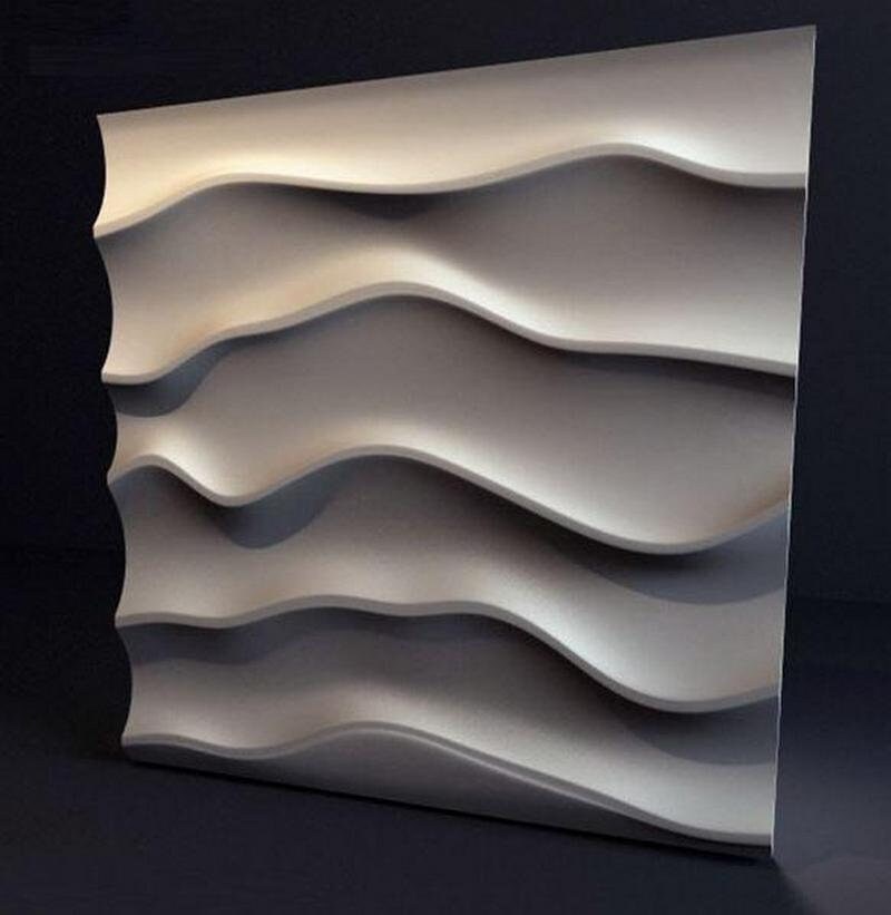 Dune Mold 3D Panel Plaster gypsum or Concrete Tile for Decorative Wall ...