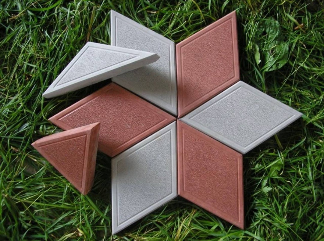 Paving Slabs Molds SET 2, or 4, or 6 Plastic Mold for Concrete, Stone ...