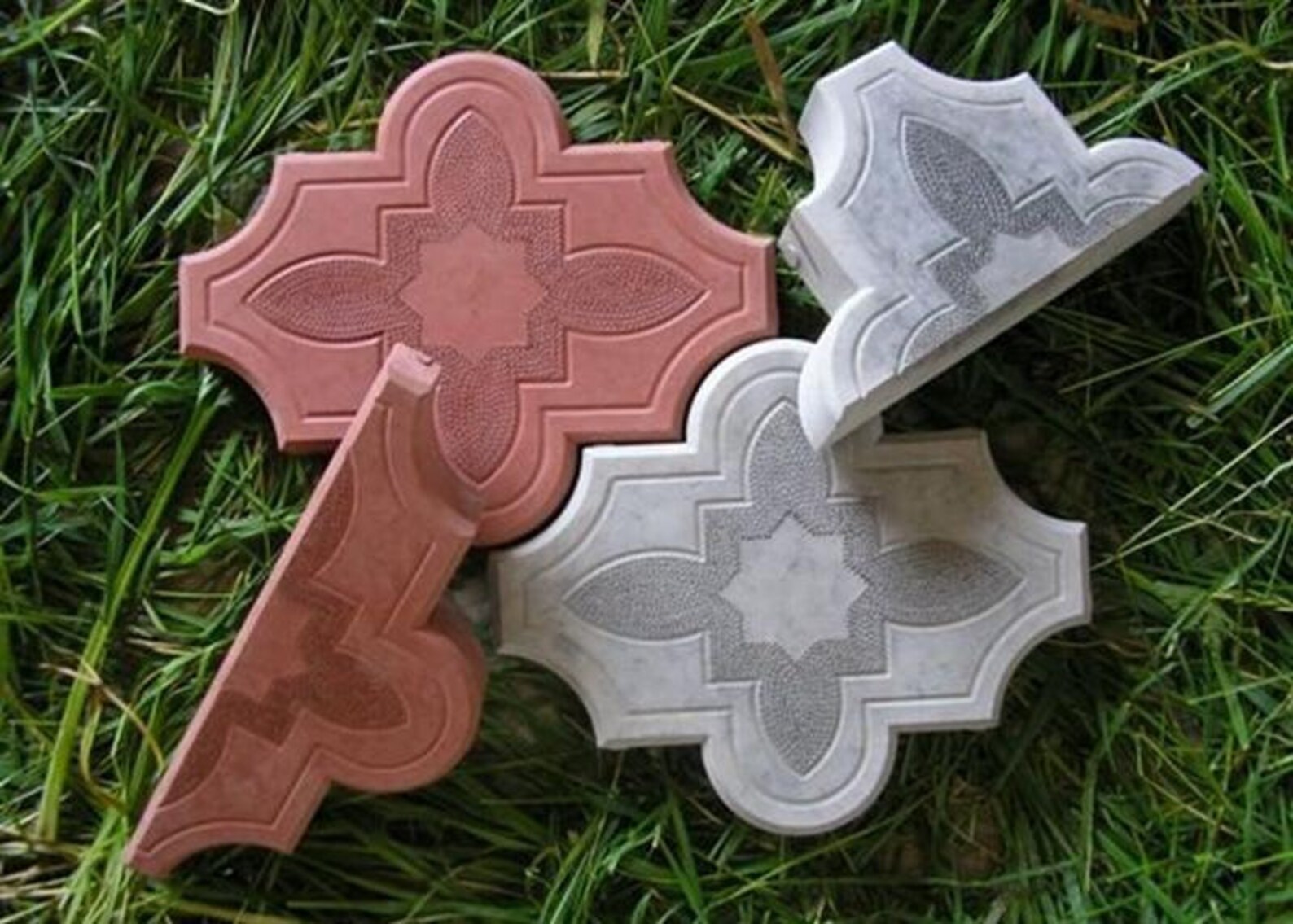 Patterned Clover Plastic Mold for Concrete Paving Slabs, Stone Pattern ...