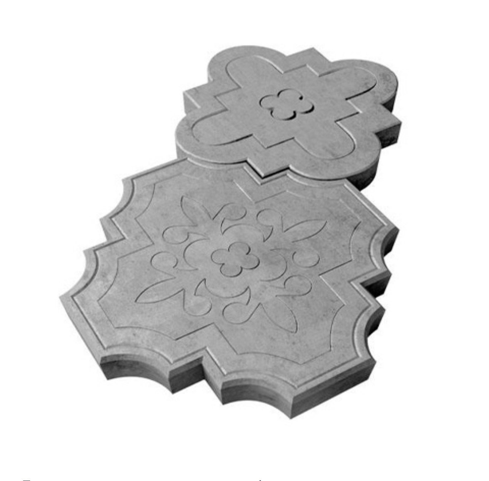 Clover SET 2, or 4, or 6 Plastik Mold for Concrete Paving Slabs, Stone ...