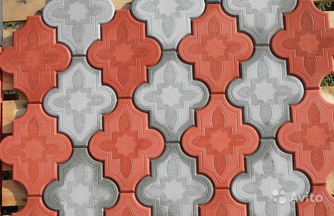 Patterned Clover Plastic Mold for Concrete Paving Slabs, Stone Pattern ...