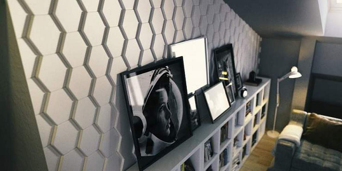 Black Mold 3d Wall Panel DIY, Plaster Gypsum Concrete Decorative Tile ...