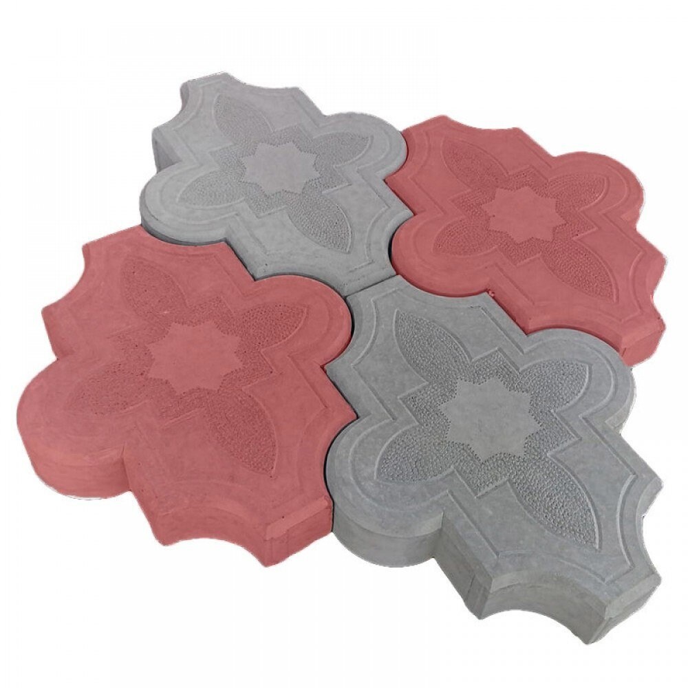 Patterned Clover Plastic Mold for Concrete Paving Slabs, Stone Pattern ...