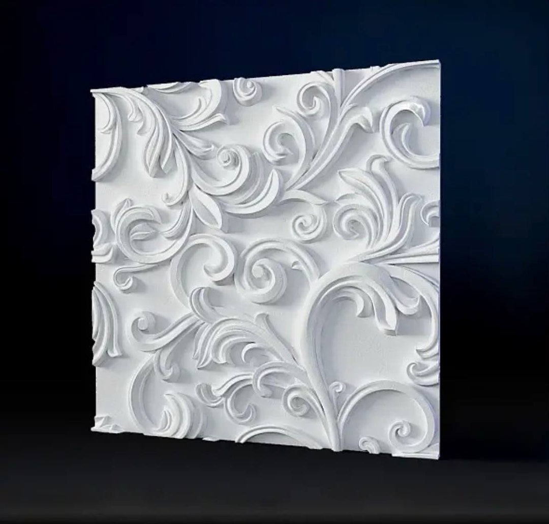 3d Wall Panel Mold Plaster Concrete Gypsum Decorative Tile - Etsy