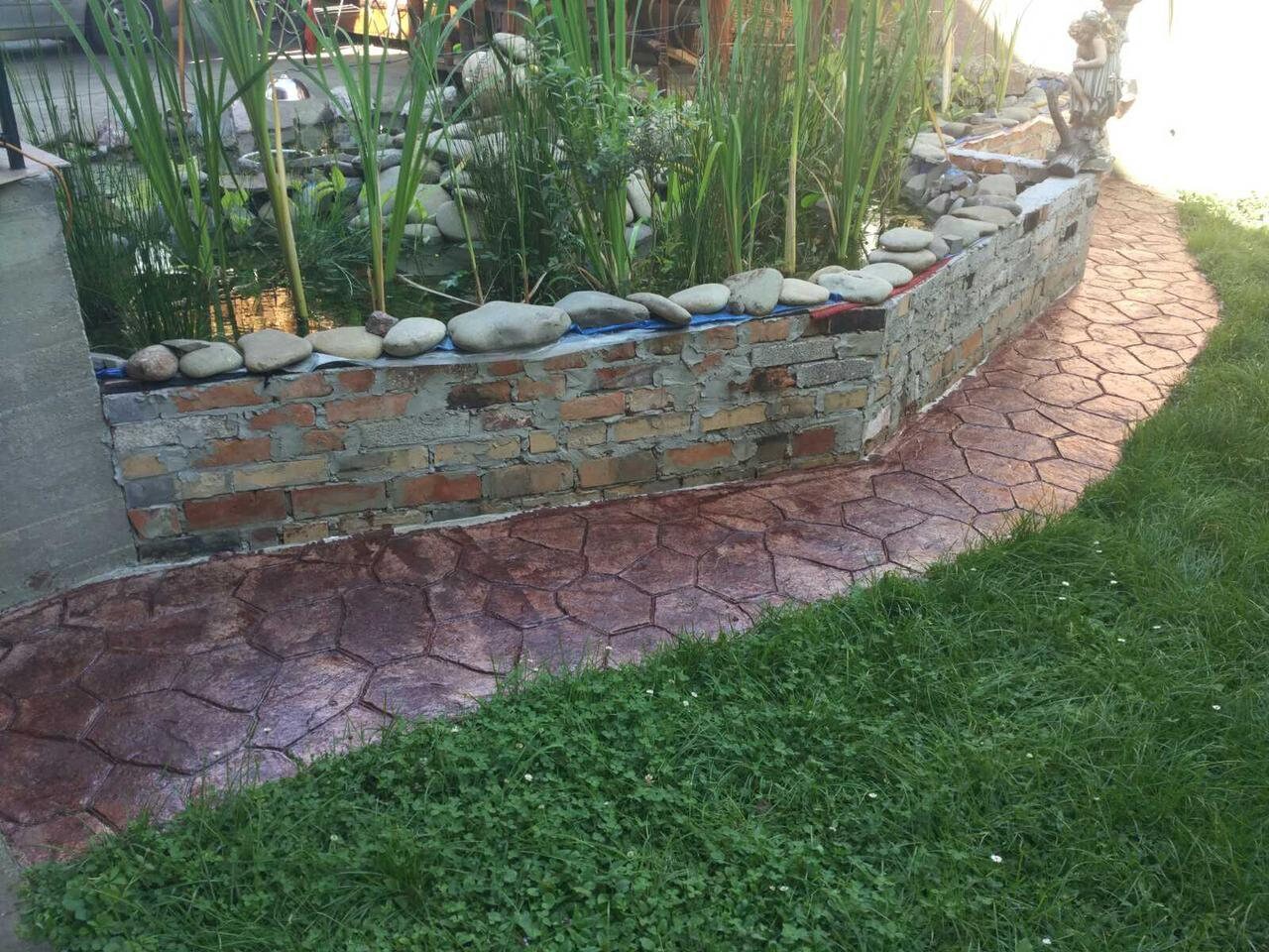 Rubber Stamp for Imprints on Concrete big Flower 2. 3D Paving Stone ...