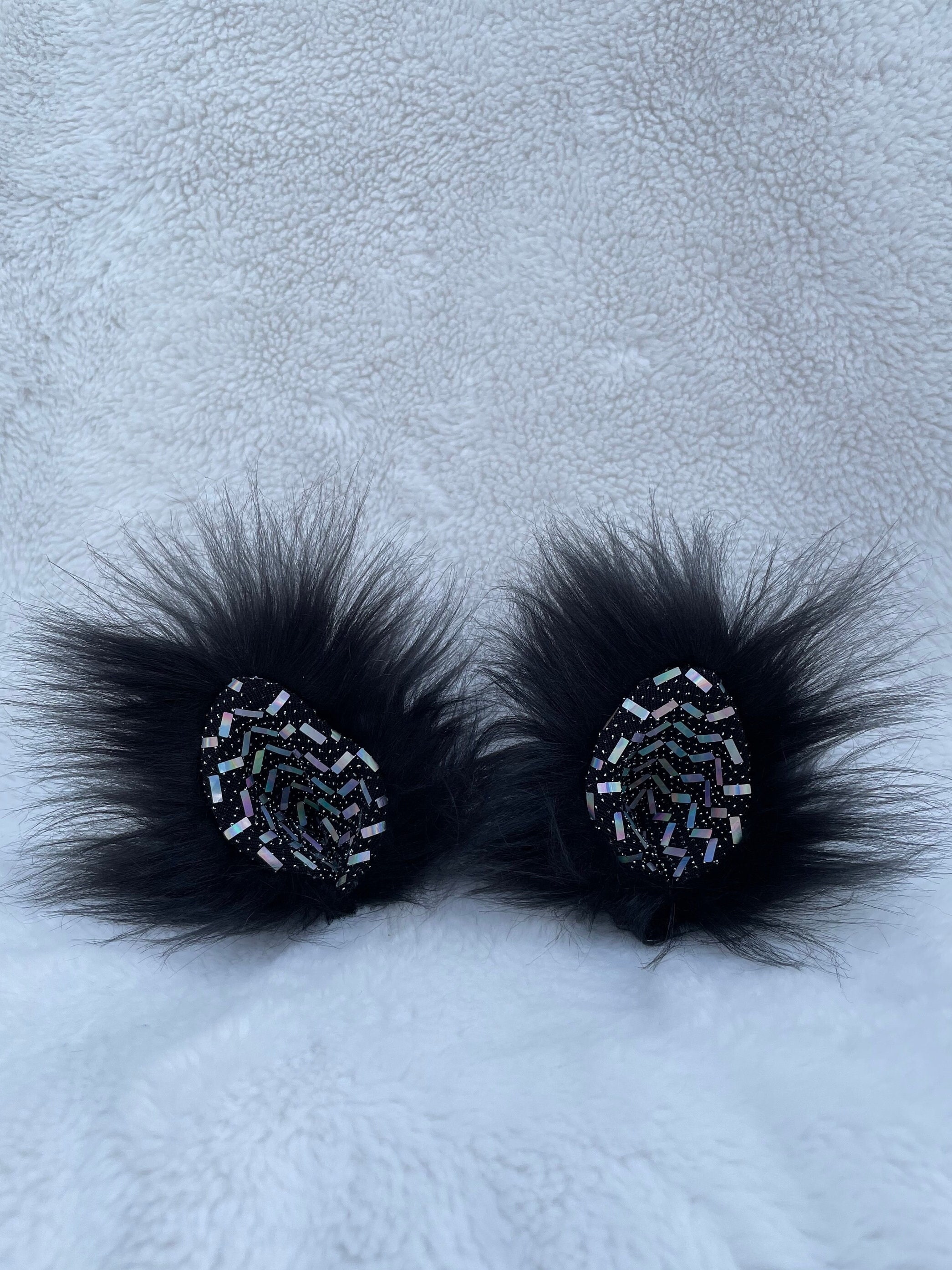 CUSTOMIZABLE RAVEARZ Clip on Faux Fur Animal Ears, Clip on Hair ...
