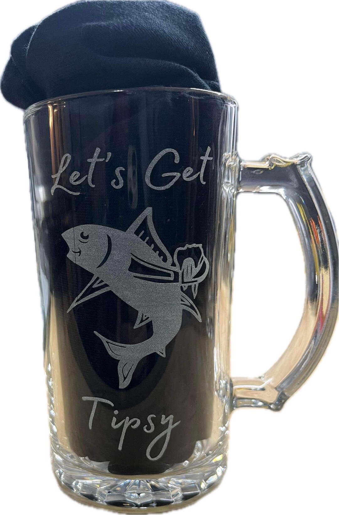 Engraved Glass Beer Stein, Etched Beer Glass, Laser Beer Stein, Custom ...