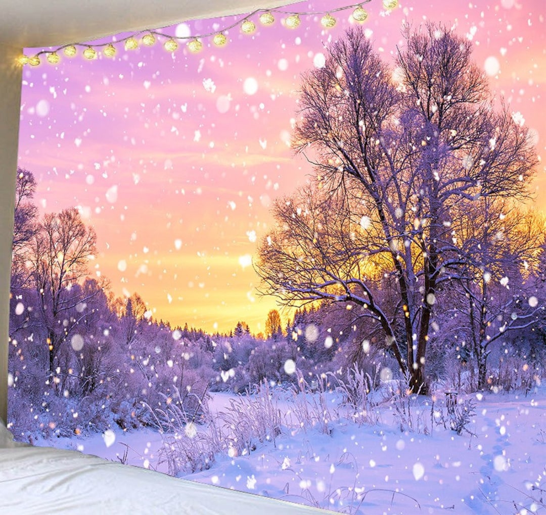 Wall Hangings Space Aurora Northern Lights Polar Lights Snow Winter ...