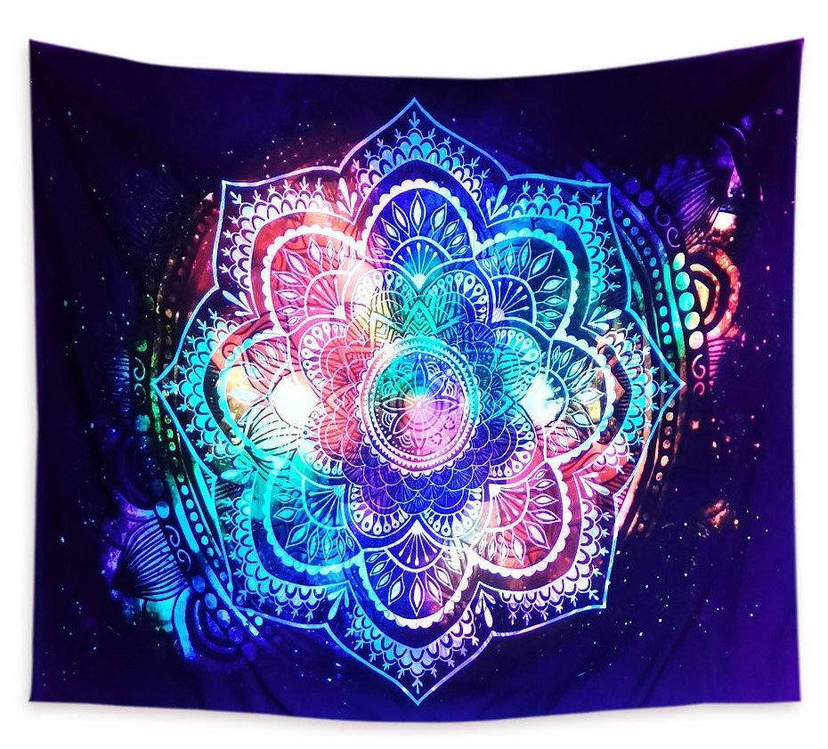 UV Wall Hangings Trippy Psychedelic Mushroom Fractal Owl Elephant Yoga ...