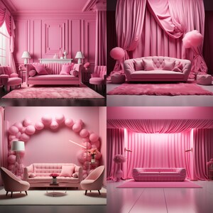 Vibrant Ai Generated Pink Backdrop Using Midjourney, Ai Prompts for ...