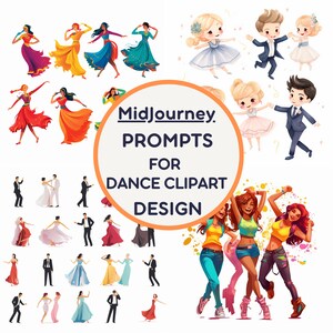 Dance Clipart Set Using Midjourney Prompts - Perfect for Inspiring ...
