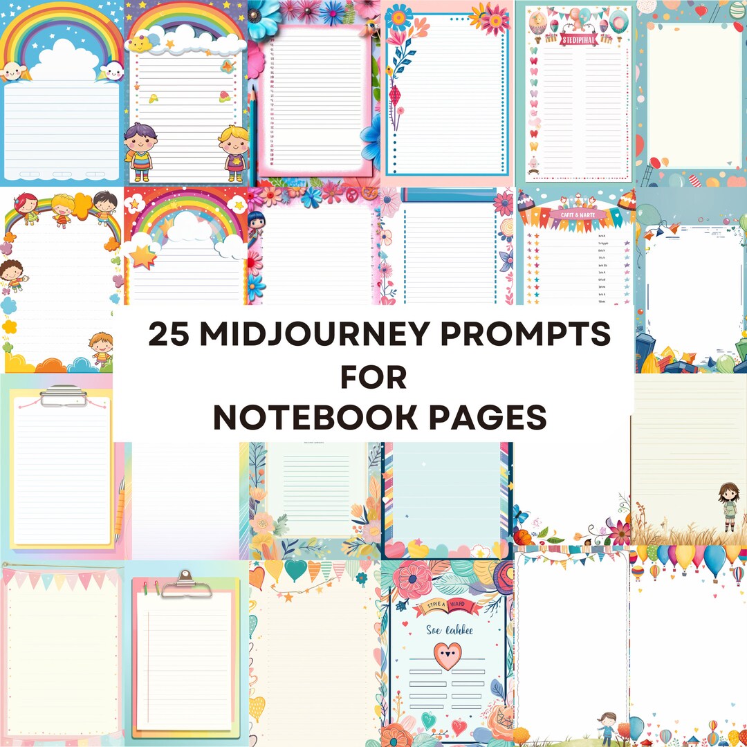 Unique Ai-generated Kids Notebook Pages: Enhance Learning and Encourage ...