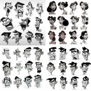 Midjourney Prompts for Inspiring Facial Expression Clipart for Artists ...