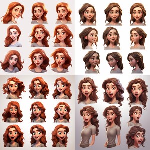 Midjourney Prompts for Inspiring Facial Expression Clipart for Artists ...