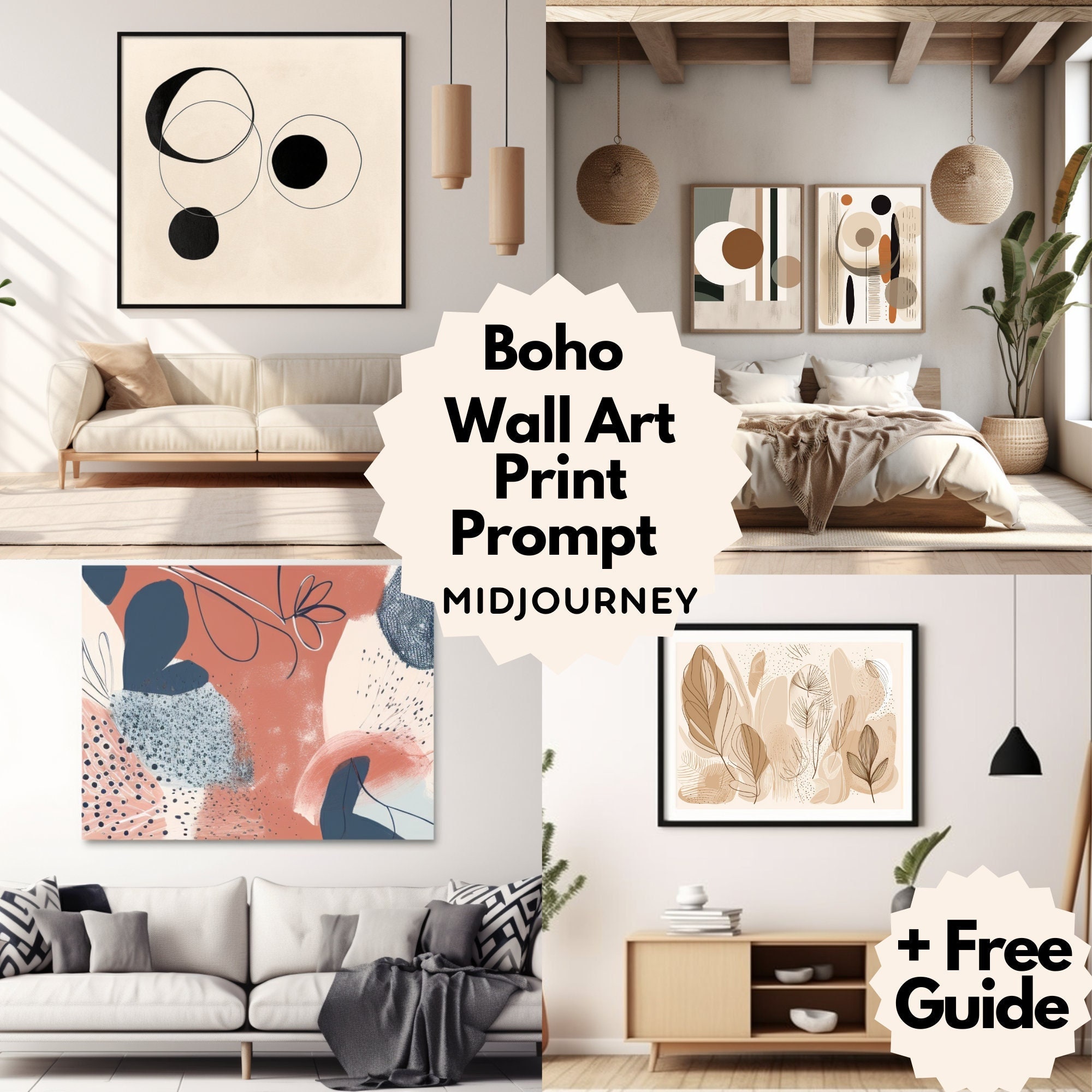 Midjourney Prompts For Boho Art Print Ai Art prints using - Etsy France