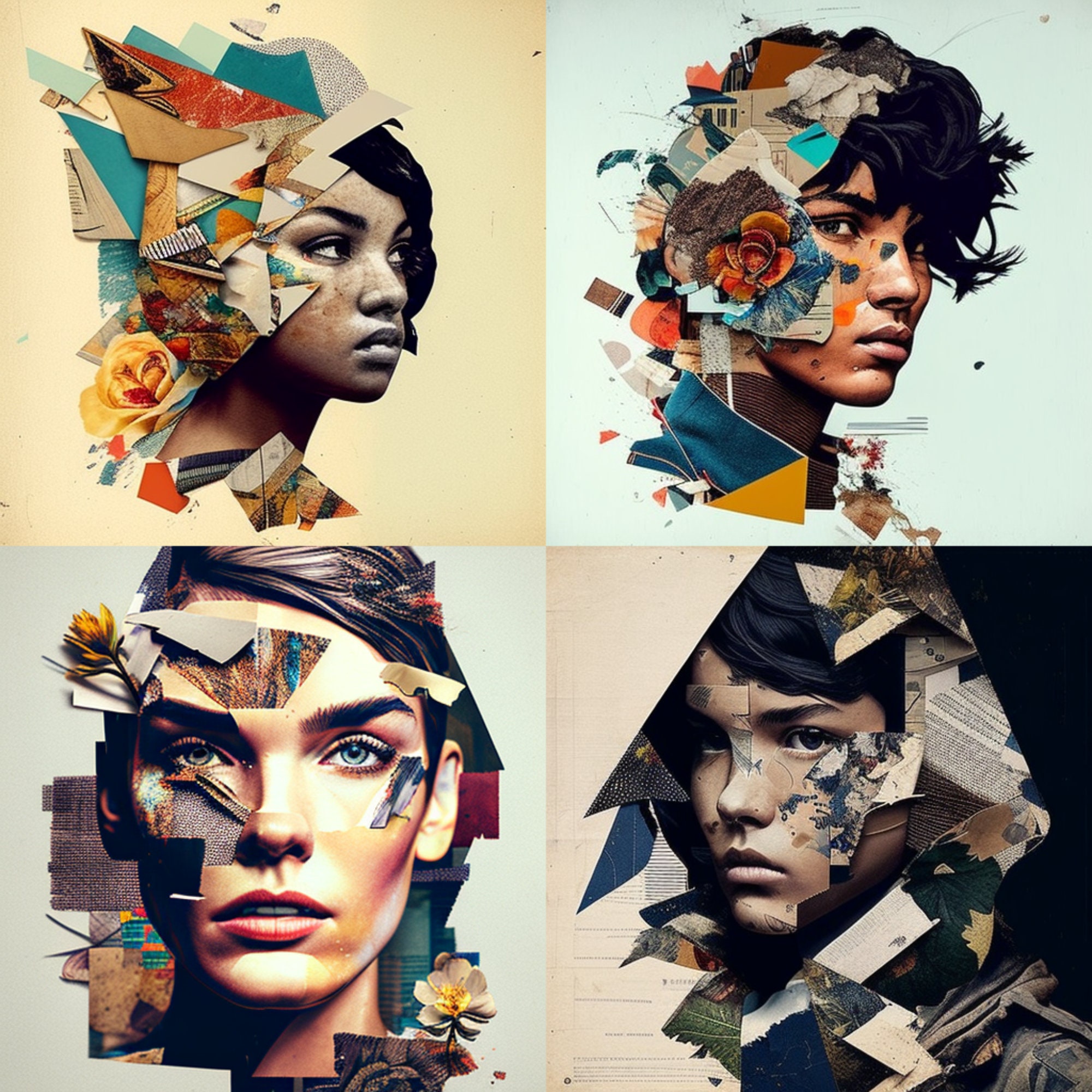 Midjorney Collage Art Prompt Midjourney Guide Learn Ai Art - Etsy