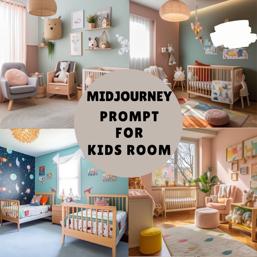 Ai Generated Kids Room Design Using Midjourney, Ai Prompt for Nursery ...