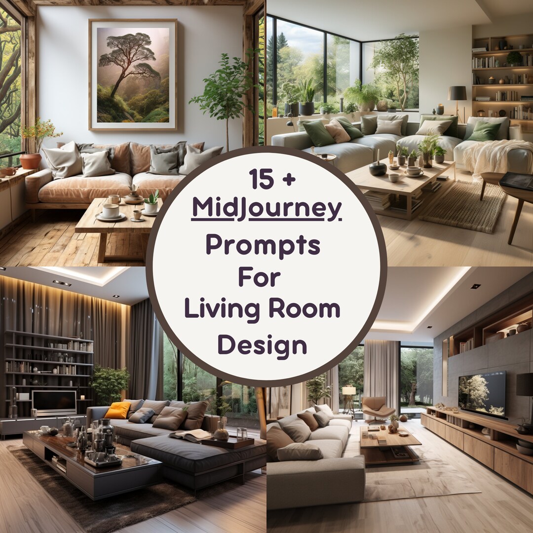 Transform Your Space With Midjourney Prompt for Living Room Design,ai Generated Prints Using ...