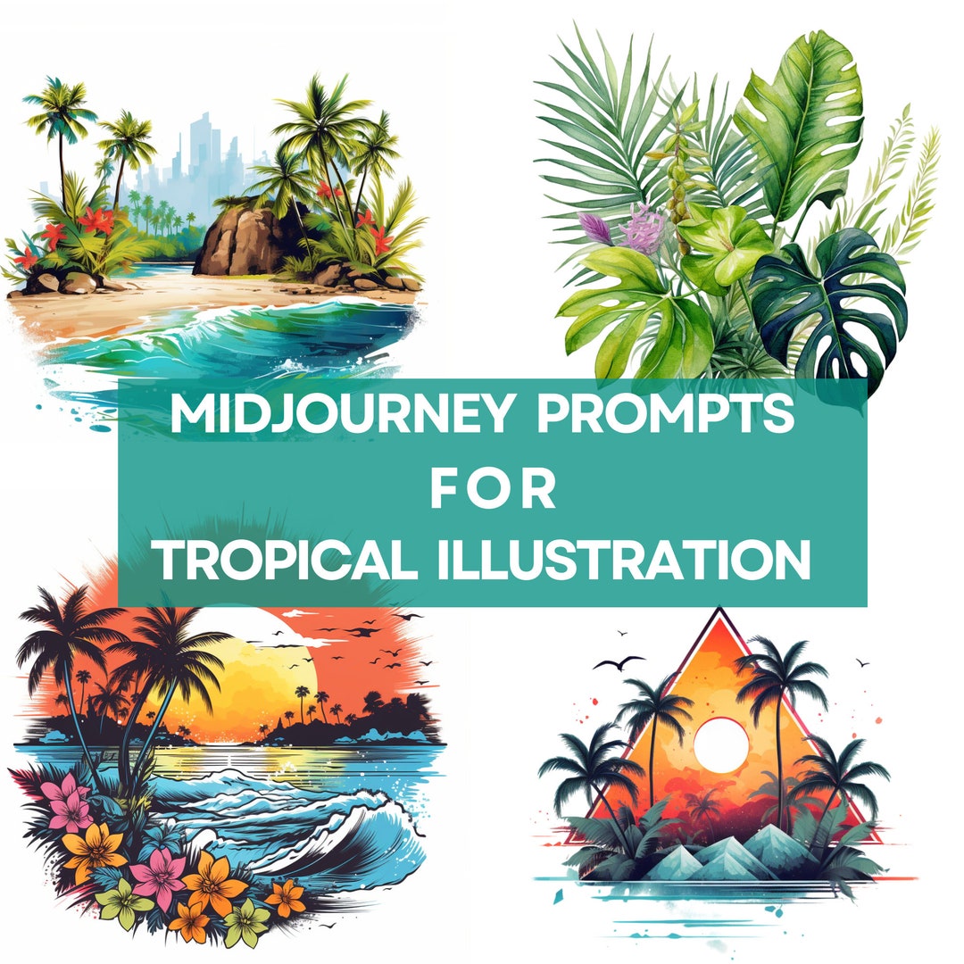 Ai Design for Tropical Tshirt , Midjourney Prompt for Stylish and ...