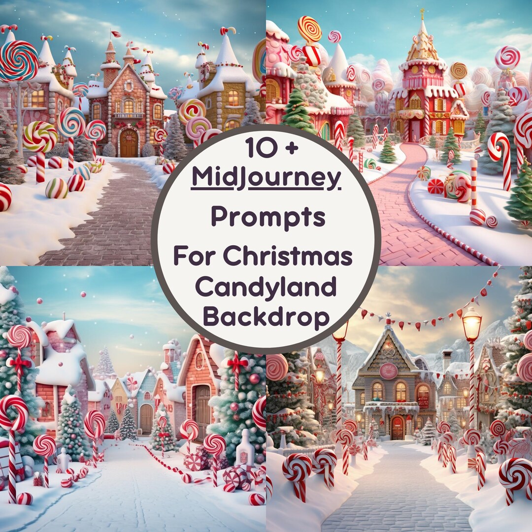 Midjourney Prompt für Weihnachten Candyland Backdrop, Best Midjourney ...