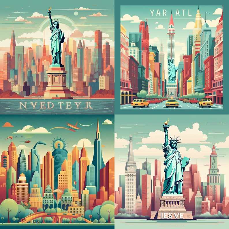 Ai Generated Travel Posters Midjourney Prompt for Travel - Etsy