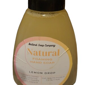 Lemon Drop Natural Foaming Hand Soap - Etsy