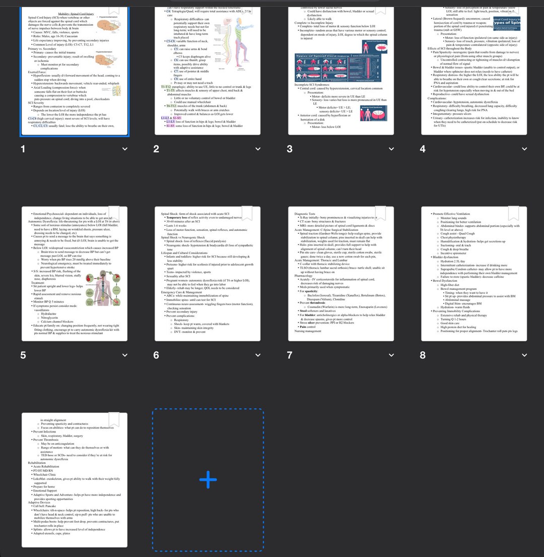 Mobility Spinal Cord Injuries Study Guide - Etsy