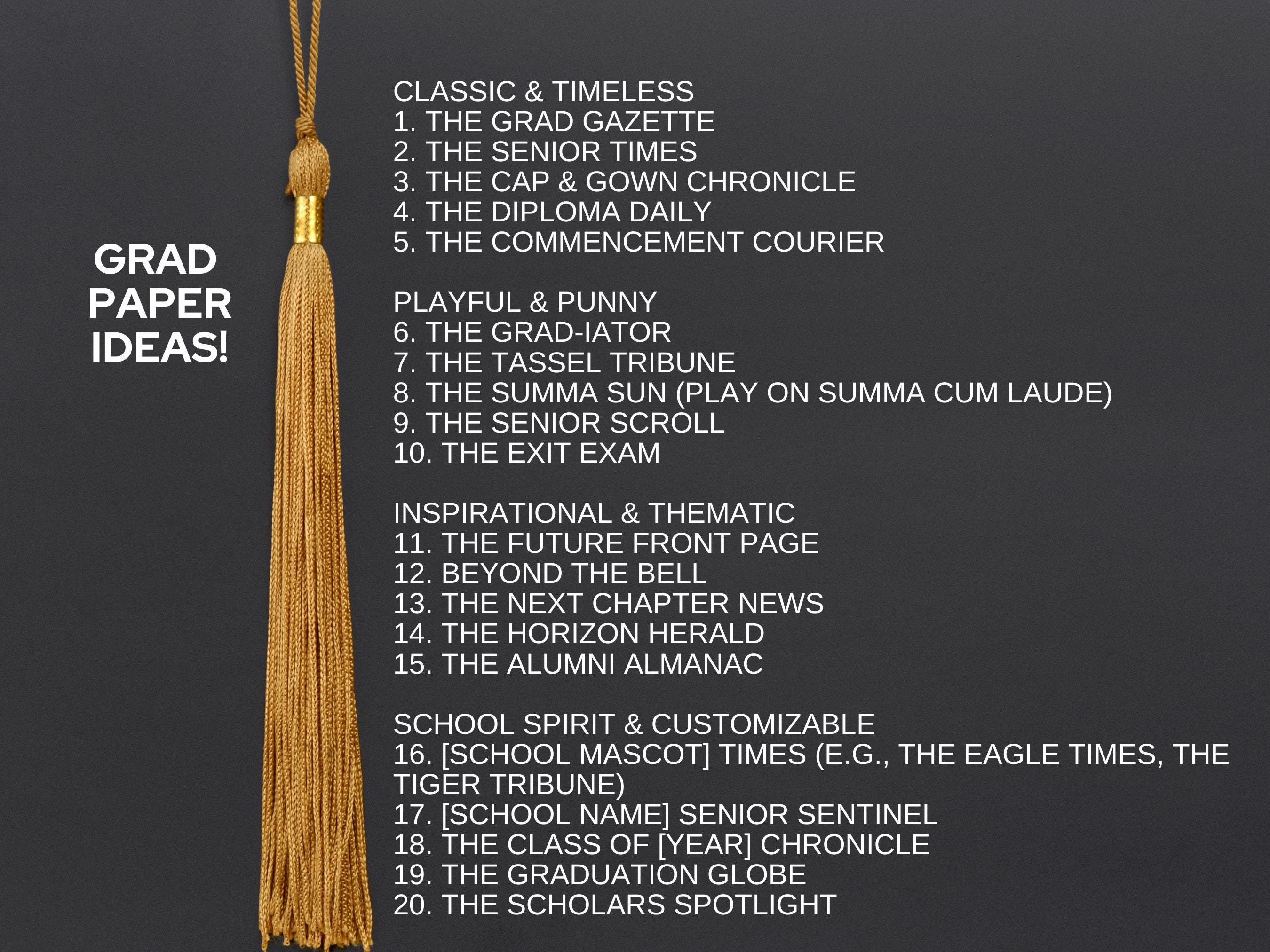 Graduation Newspaper Template With Photo 2026 Grad Newspaper Template ...