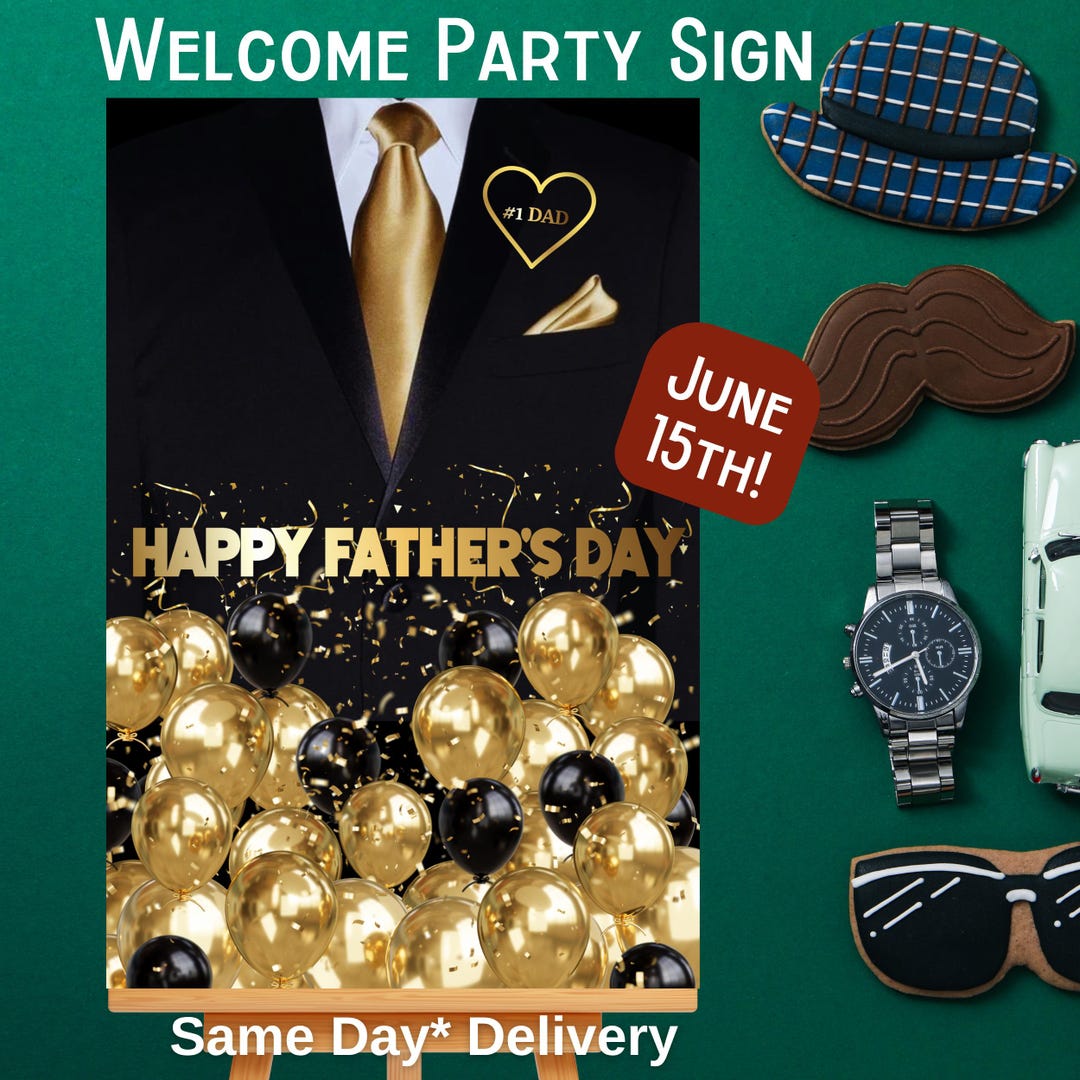 Personalized Father's Day Welcome Sign: Event Decor (digital Download ...