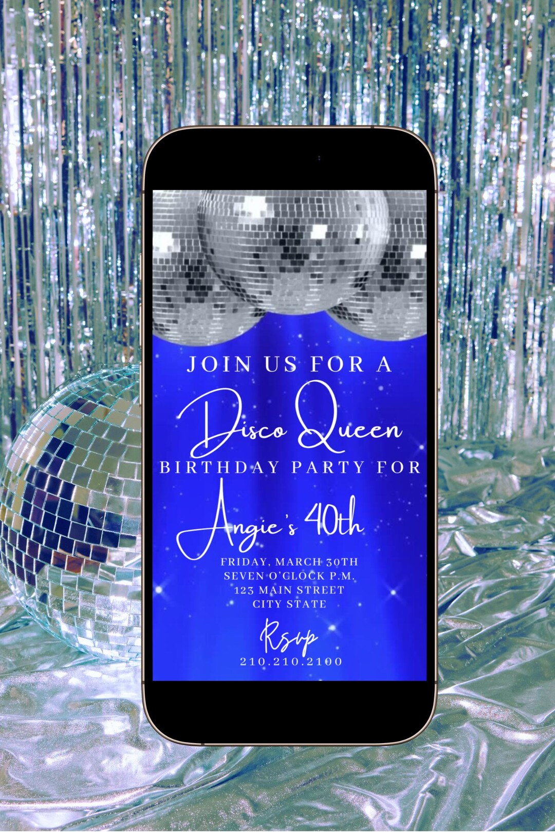 Disco Invite Editable Birthday Download Party Animated Dance Template ...