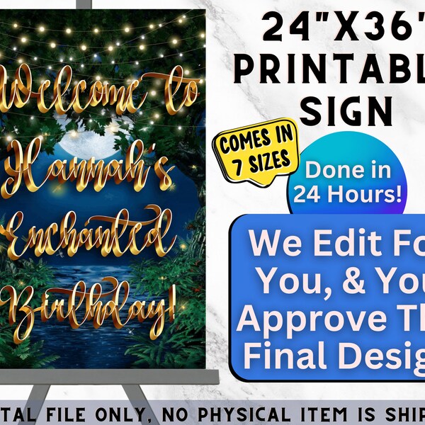 Enchanted Forest Quinceanera Welcome Sign - Etsy