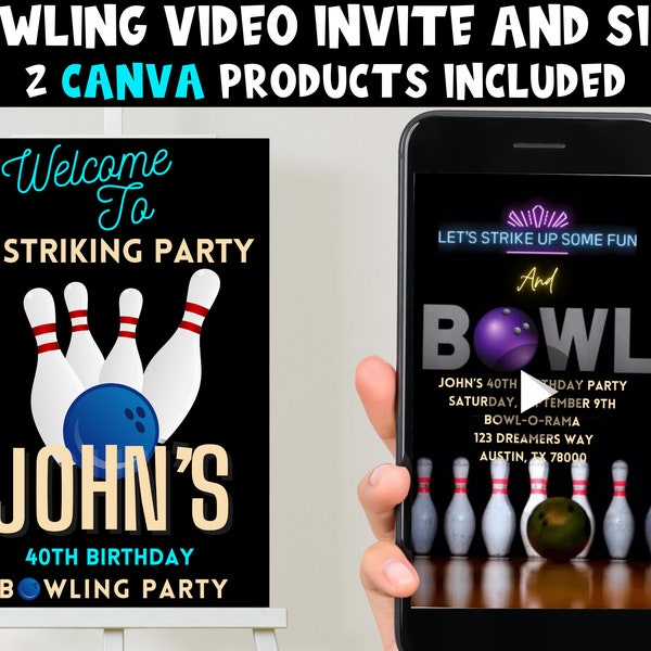 Bowling Welcome Sign - Etsy