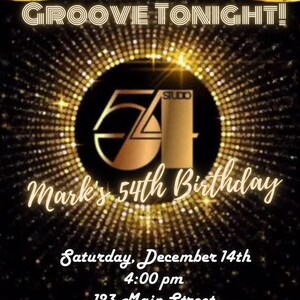 Studio 54 Video Invite Editable Disco Party Animated Evite Canva ...