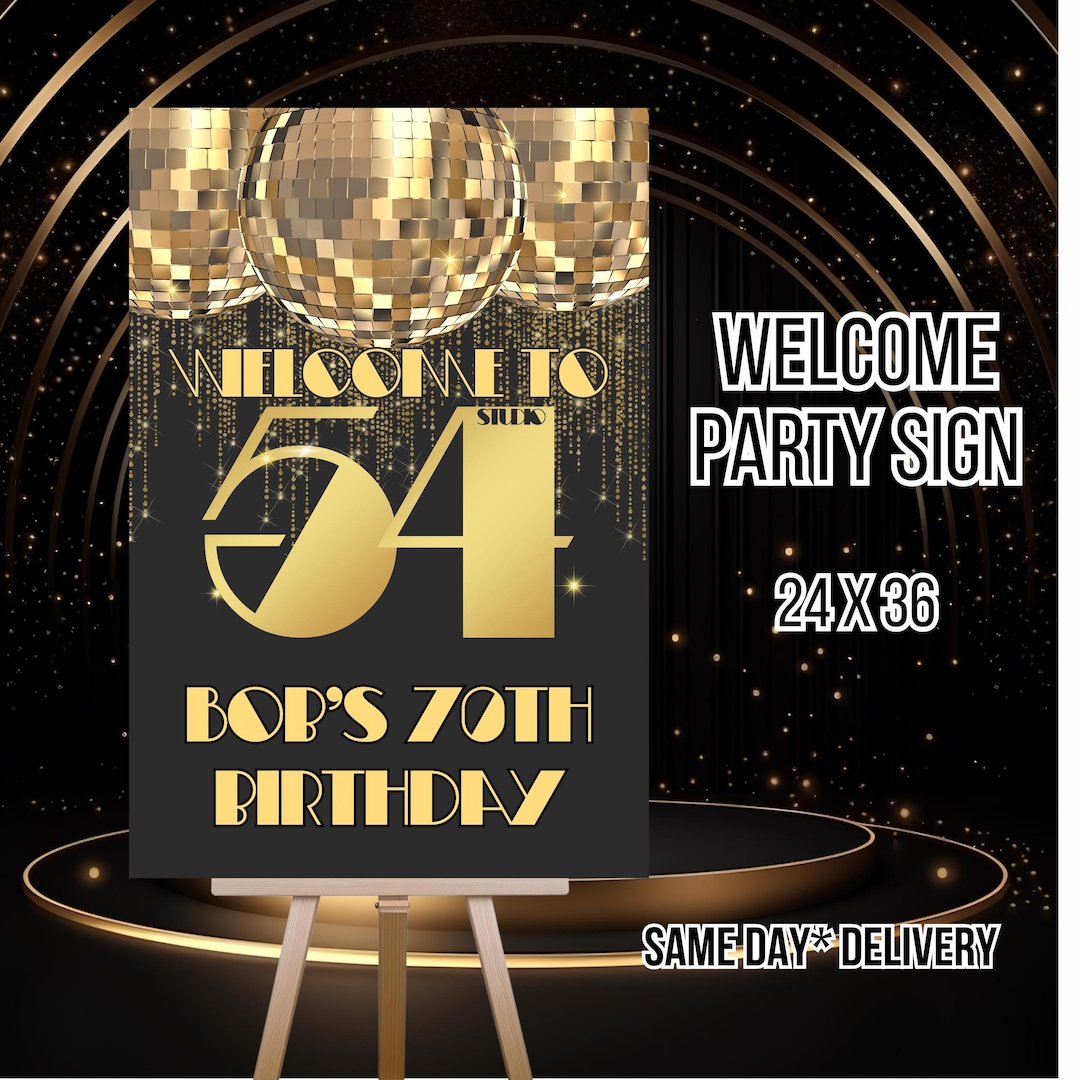 Studio 54 Disco Sign, Custom Printable Studio 54 Welcome Sign, Soul ...