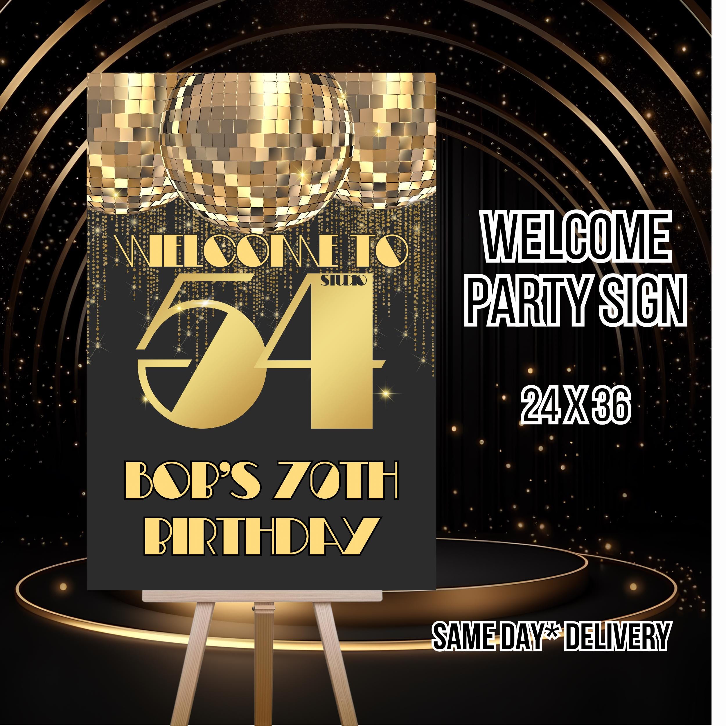Studio 54 Disco Sign, Custom Printable Studio 54 Welcome Sign, Soul ...