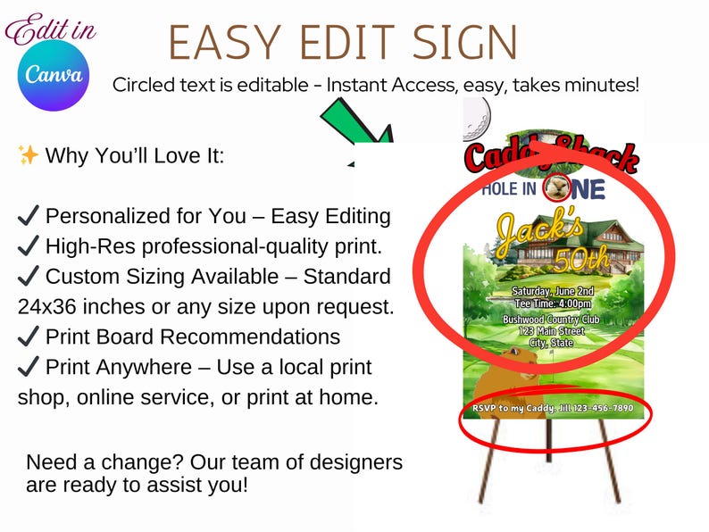 Editable Caddyshack Golf Birthday Invitation Bundle Funny Animated ...
