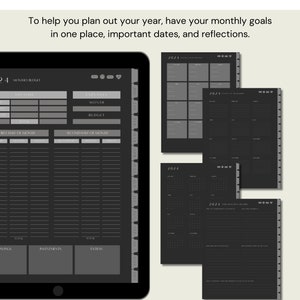 Ultimate Minimalist 2024 Yearly Digital Planner [dark Mode] for Ipad ...