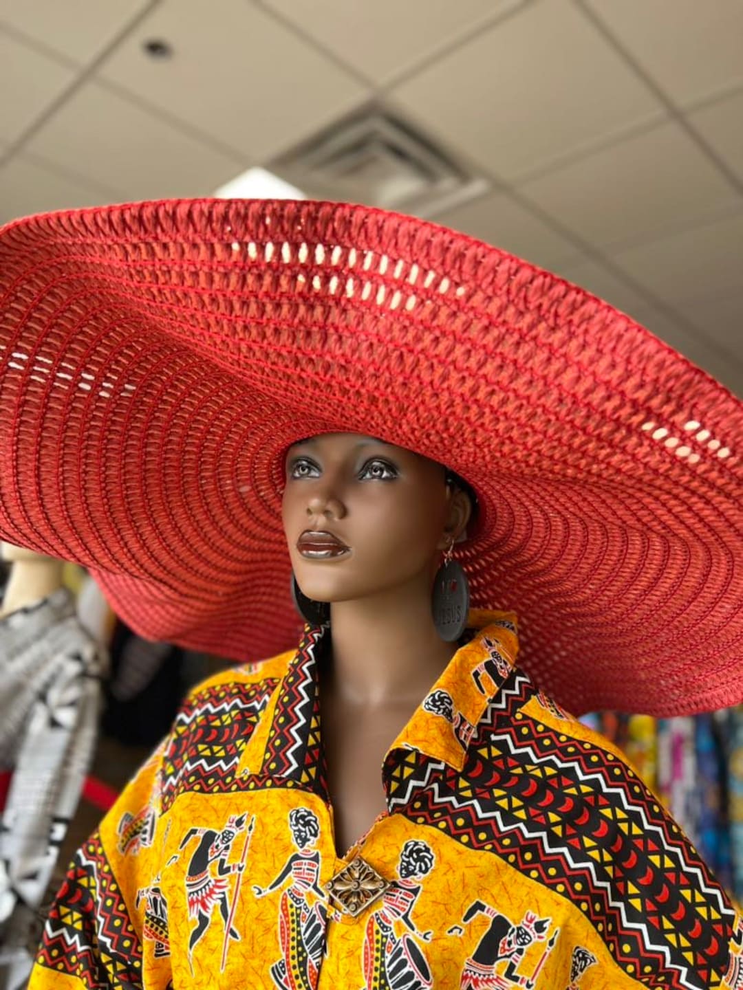 Summer Hat/cruise Hat/red African Hat/african Beach Hat/vacation Hat ...